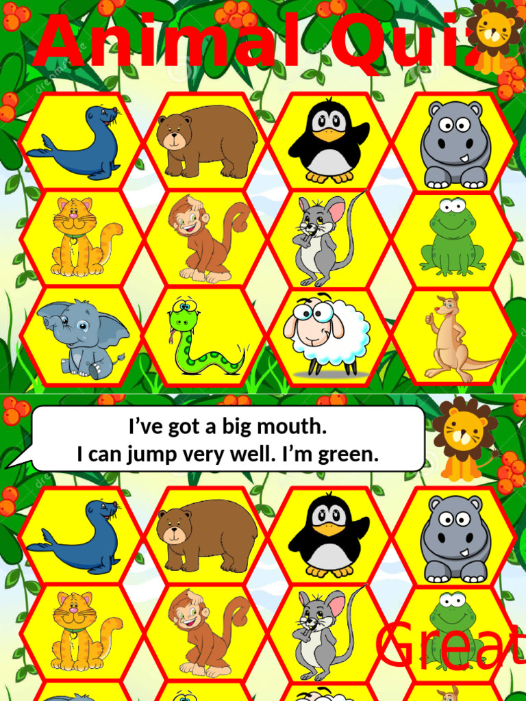 Animal Quiz Fun Activities Games Games - 91737 | PDF