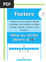 Factor Bugs Worksheet | PDF