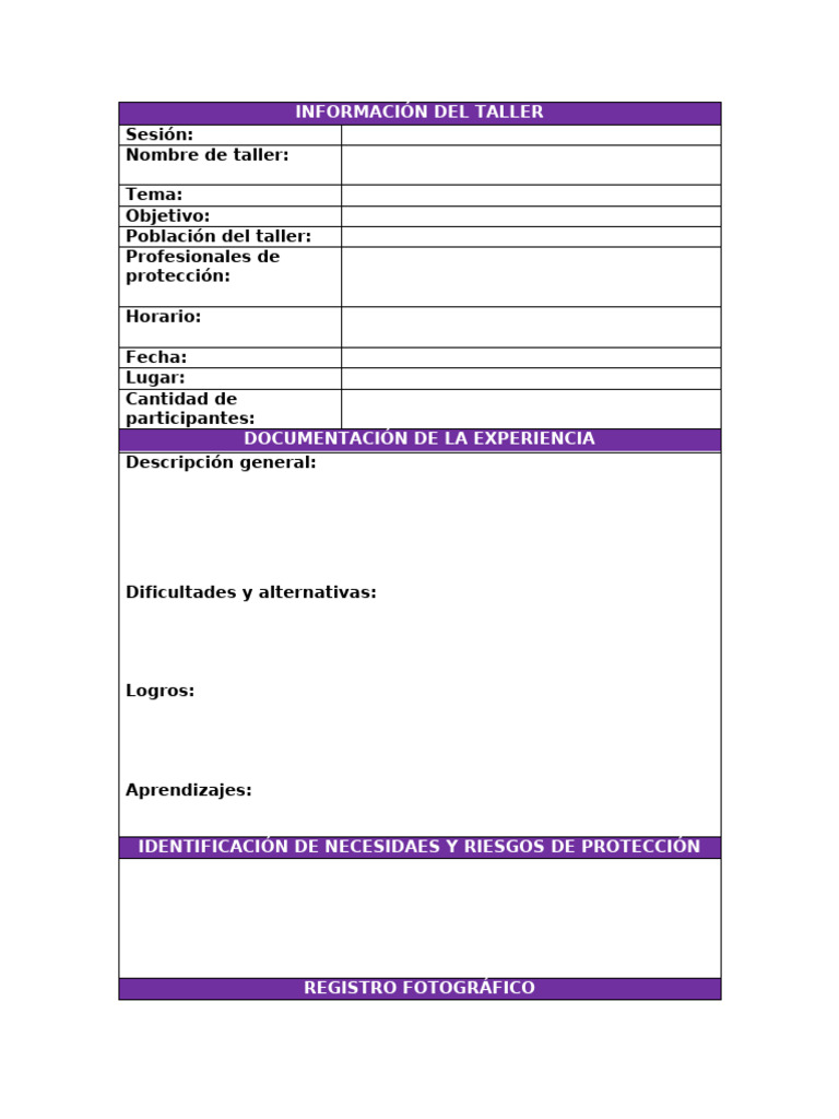 Formato documentación | PDF