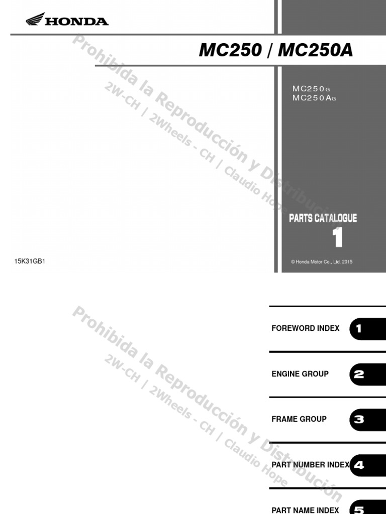 Honda MC250 MC250A | PDF | Land Vehicles | Vehicles