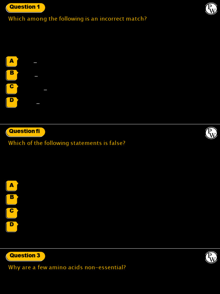 Biomolecules Practice Questions - 1 | PDF | Enzyme | Glucose