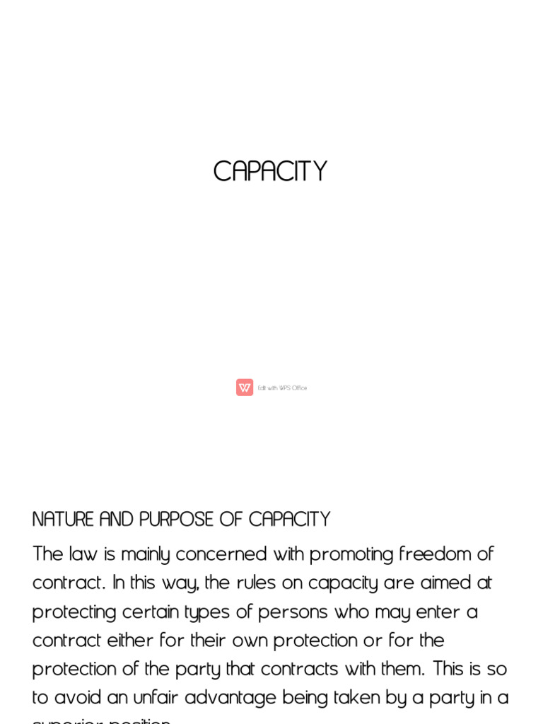Capacity to Contract- 1 | PDF | Private Law | Common Law