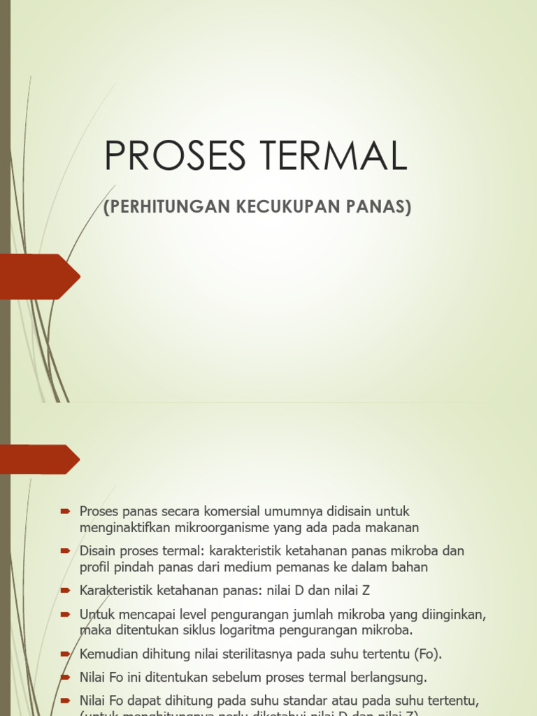Proses Termal | PDF