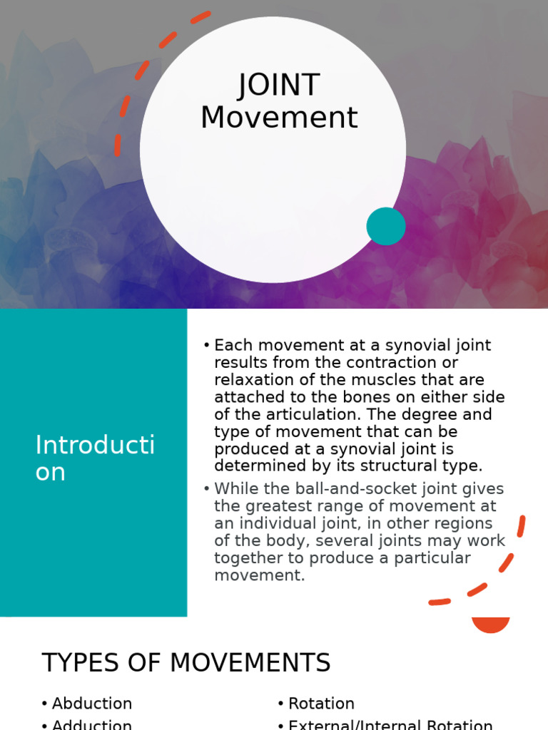 Types of Joint Movements Explained | PDF