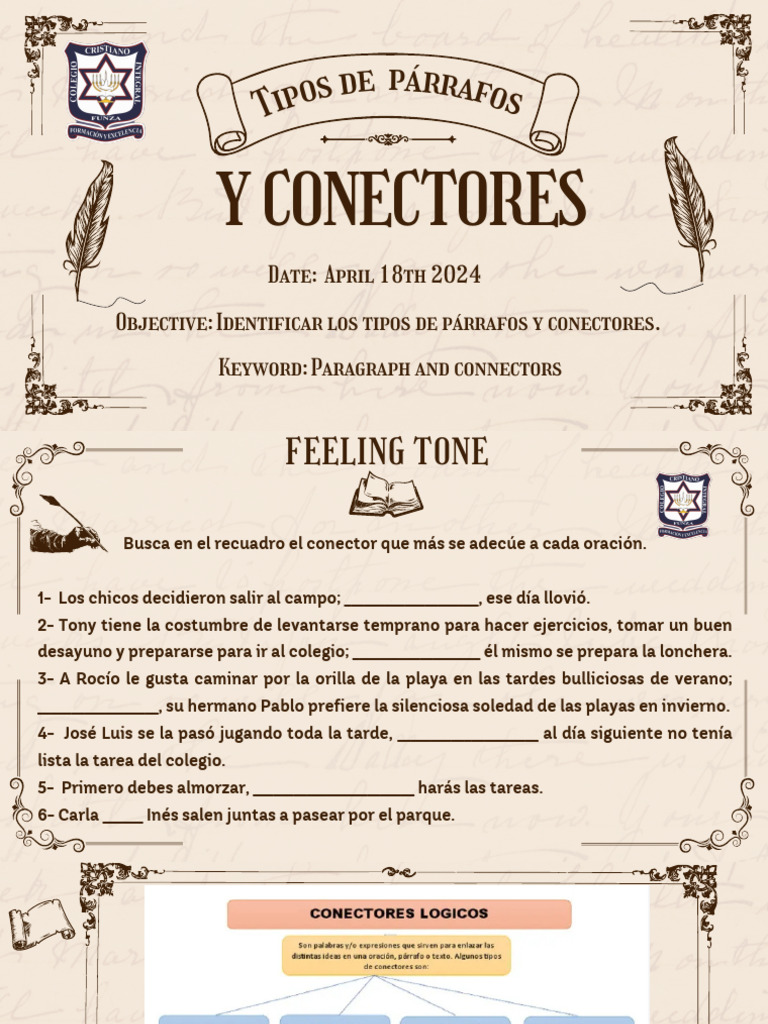 Tipos de Párrafos y Conectores | PDF