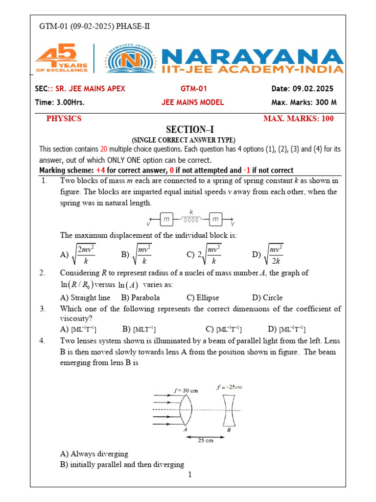 09-02-2025 - SR - Star Co-Sc (Model-A& Apex) Phase-Ii - Jee Main Model ...
