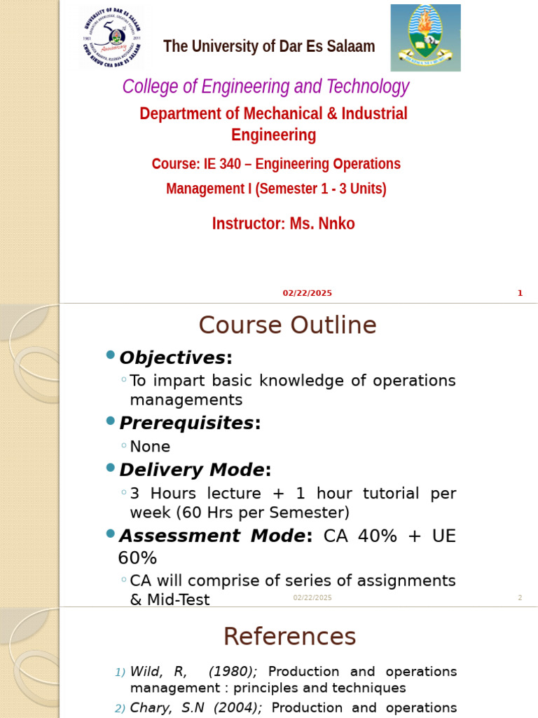 1.introduction To EOM | PDF | Operations Management | Information