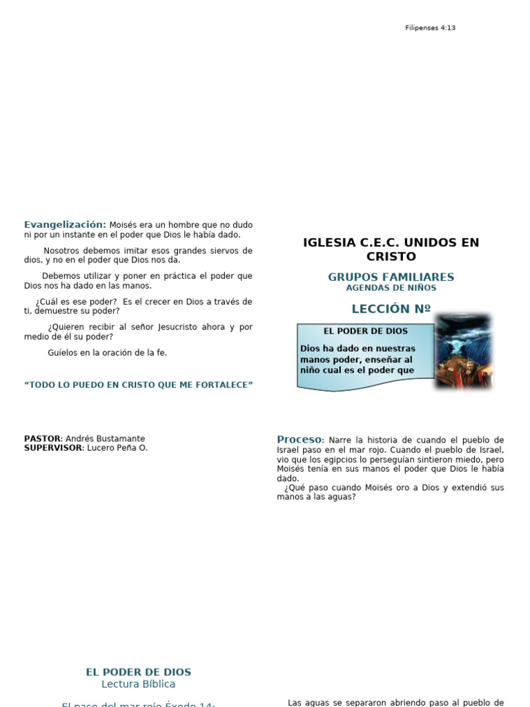 IGLESIA El Poder de Dios | PDF | Moisés | Cristo (título)