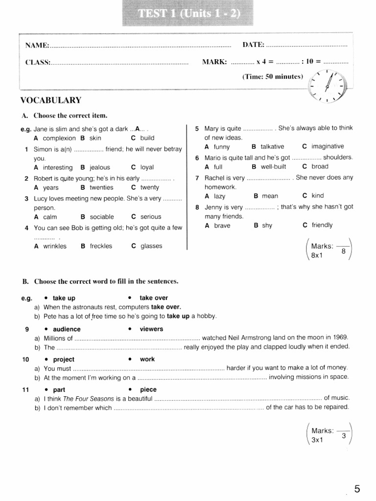 Enterprise A2 Module 2 Test | PDF
