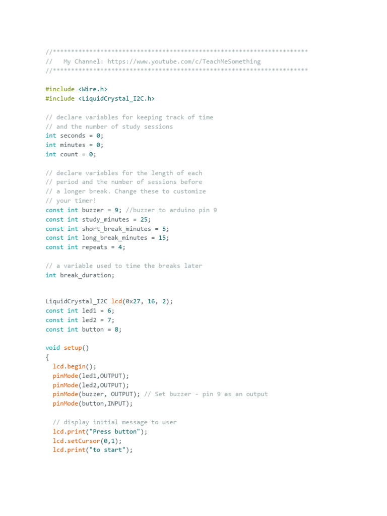Pomodoro Study Timer MAIN SCRIPT | PDF | Computer Programming | Software Engineering