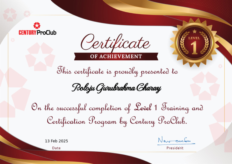 Level 1 Certificate | PDF