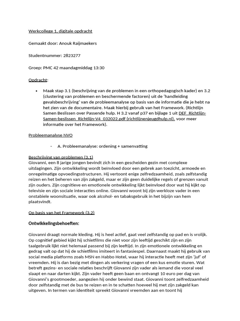 2024-30-10 Anouk Raijmaekers Digitale Opdracht 1 | PDF