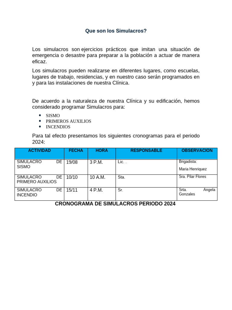 SIMULACROS 2024 | PDF