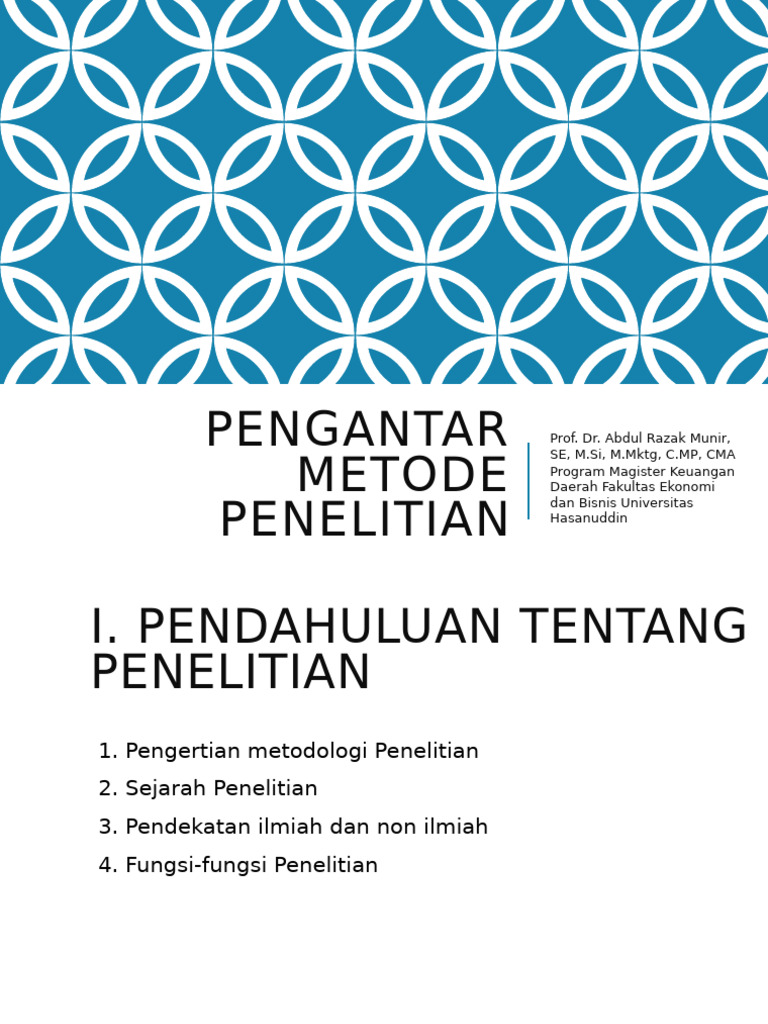 Metode Penelitian MKD 1 | PDF