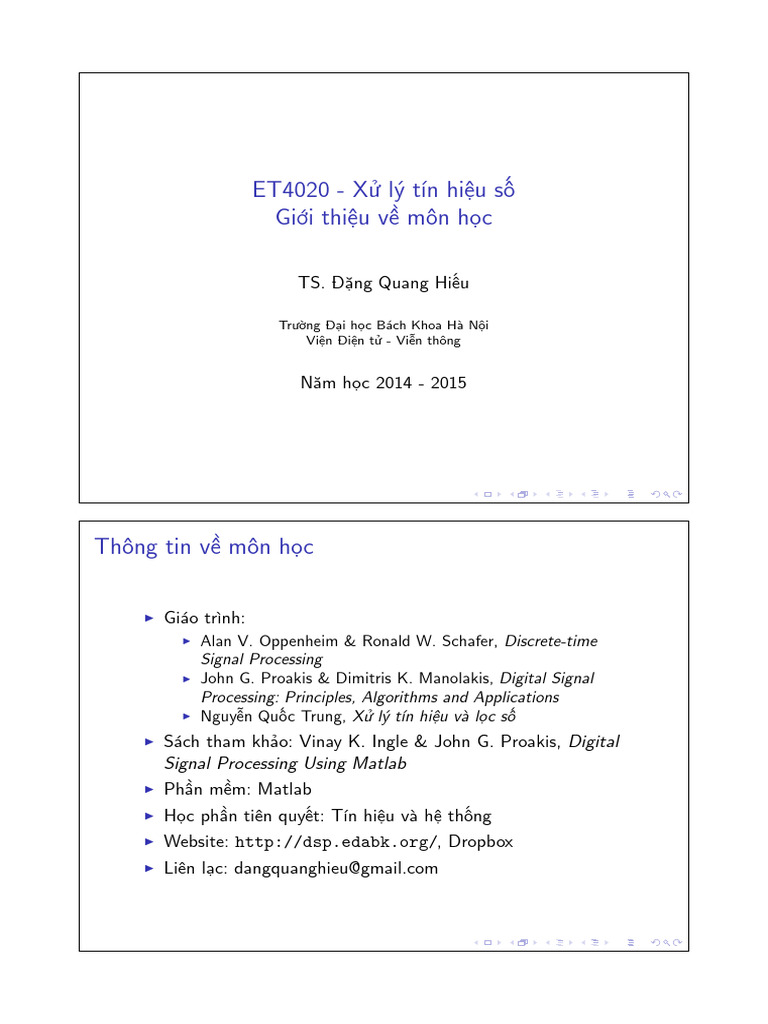 Xu-Ly-Tin-Hieu-So - Dang-Quang-Hieu - 0-Dsp-Vn-Intro-Handout-Gioi-Thieu ...
