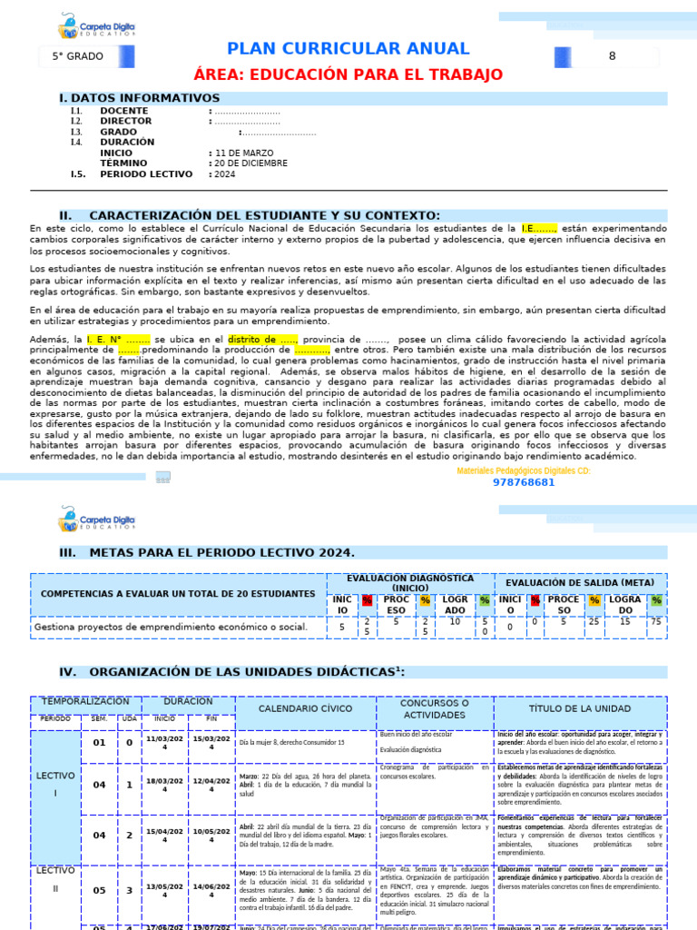 Programación Anual - Ept - 5to | PDF | Aprendizaje | El pensamiento de diseño