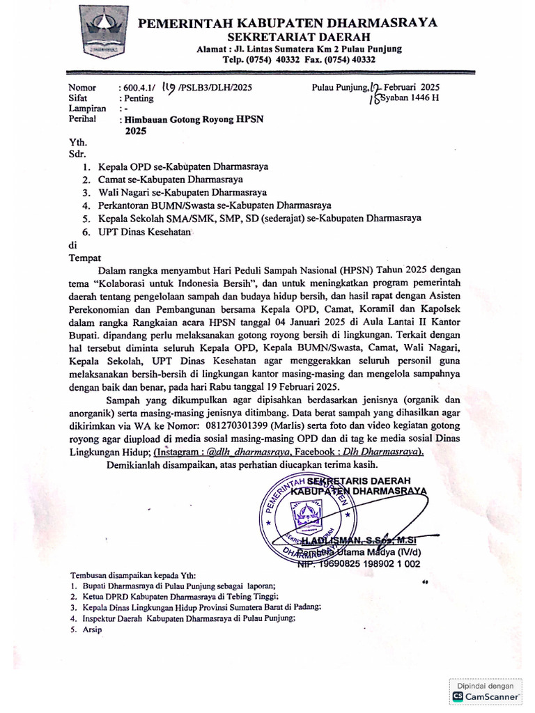 Surat Himbauan Goro HPSN 2025-2 | PDF