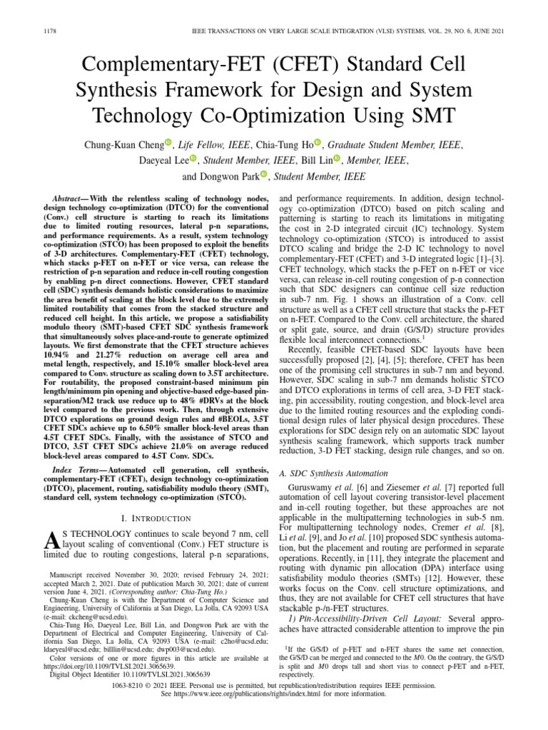 Complementary-FET CFET Standard Cell Synthesis Framework For Design and System Technology Co ...