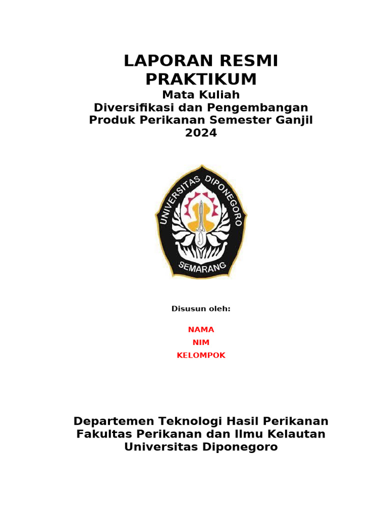 Format Lapres Diver 2024 | PDF