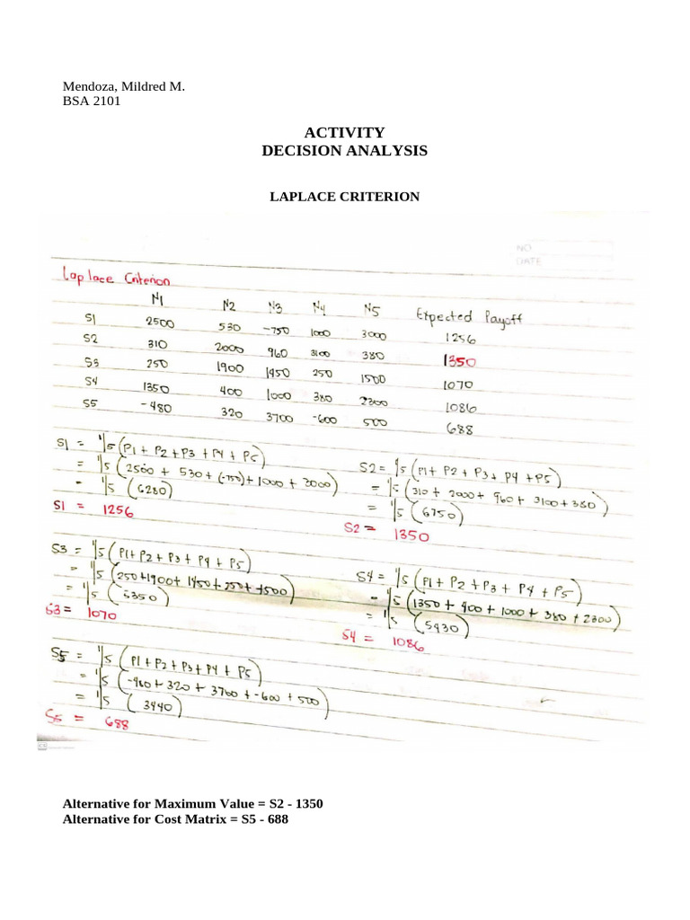 Decision Analysis | PDF