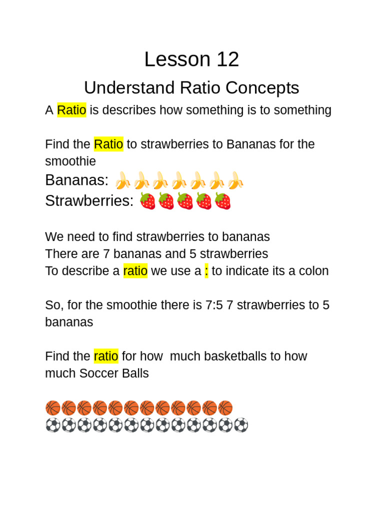 Understand Ratio Concepts - Google Docs | PDF