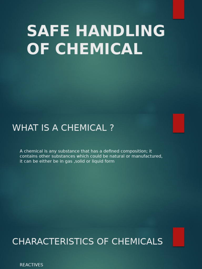 Safe Chemical Handling Guide | PDF