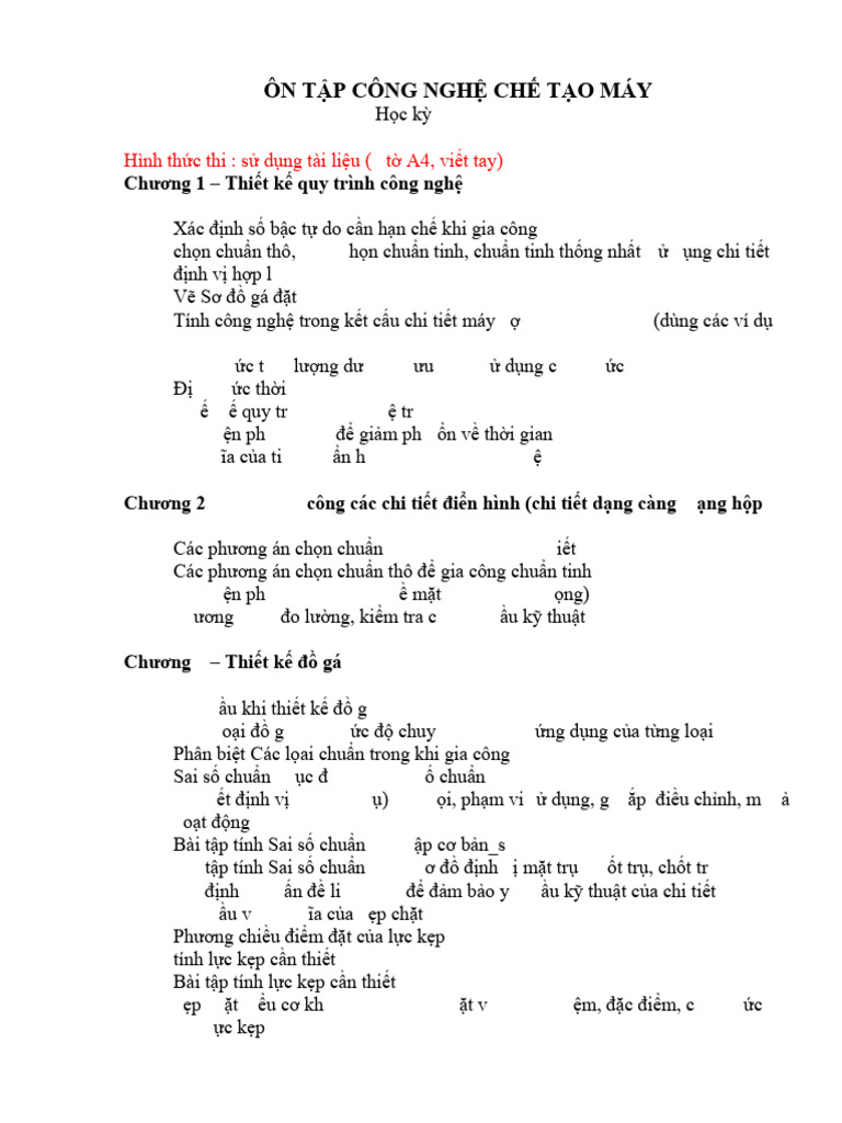 ÔN TẬP CNCTM-HK1 22-23 | PDF