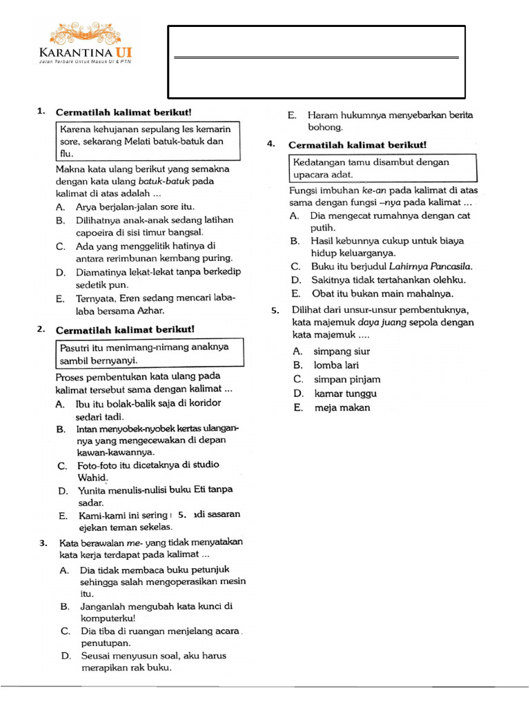 3. PBM Morfologi(Pengimbuhan, Pemajemukan dan pengulangan ) bagian 1 | PDF