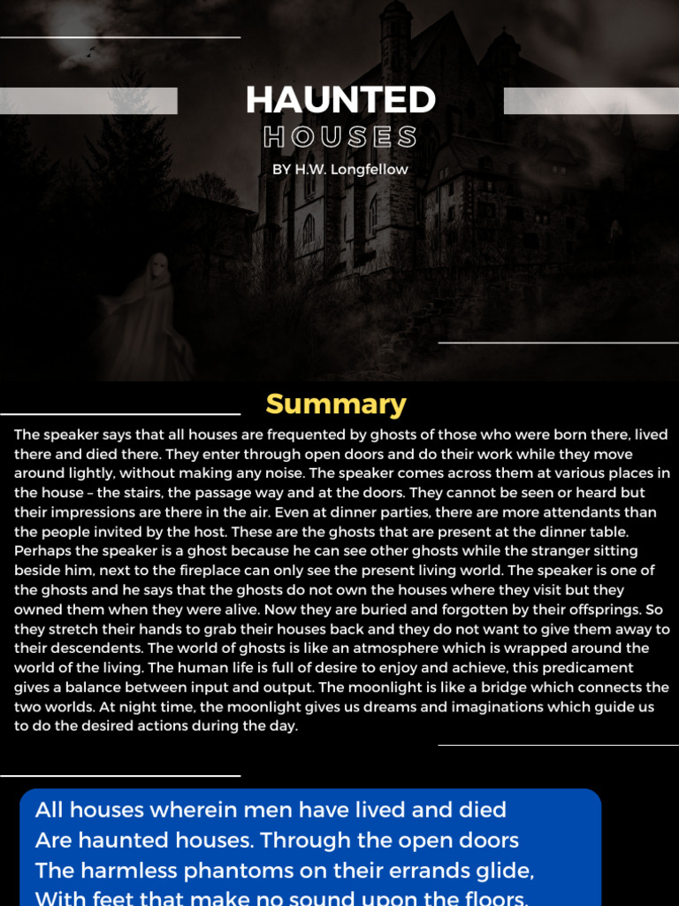 Exploring Haunted Houses and Love's Vanity | PDF | Ghosts | Poetic Devices