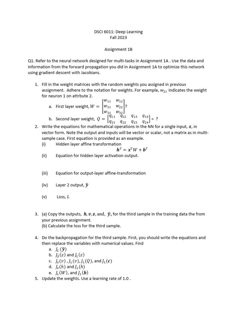 Assignment 1 B | PDF