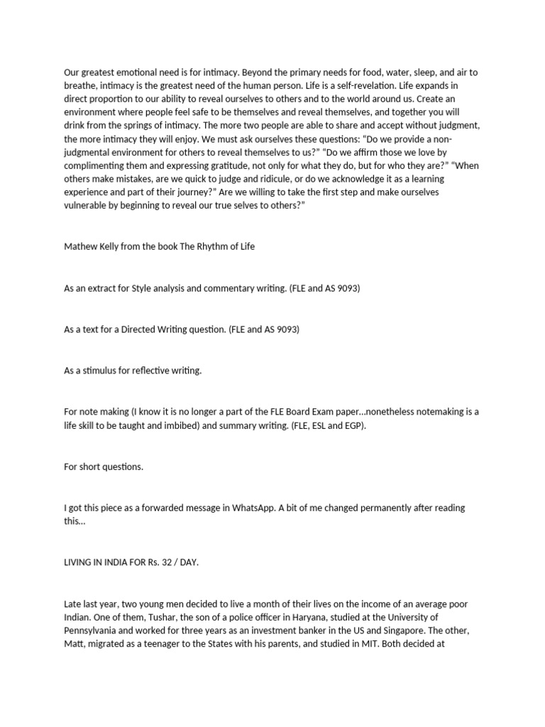 Understanding Intimacy and Poverty | PDF