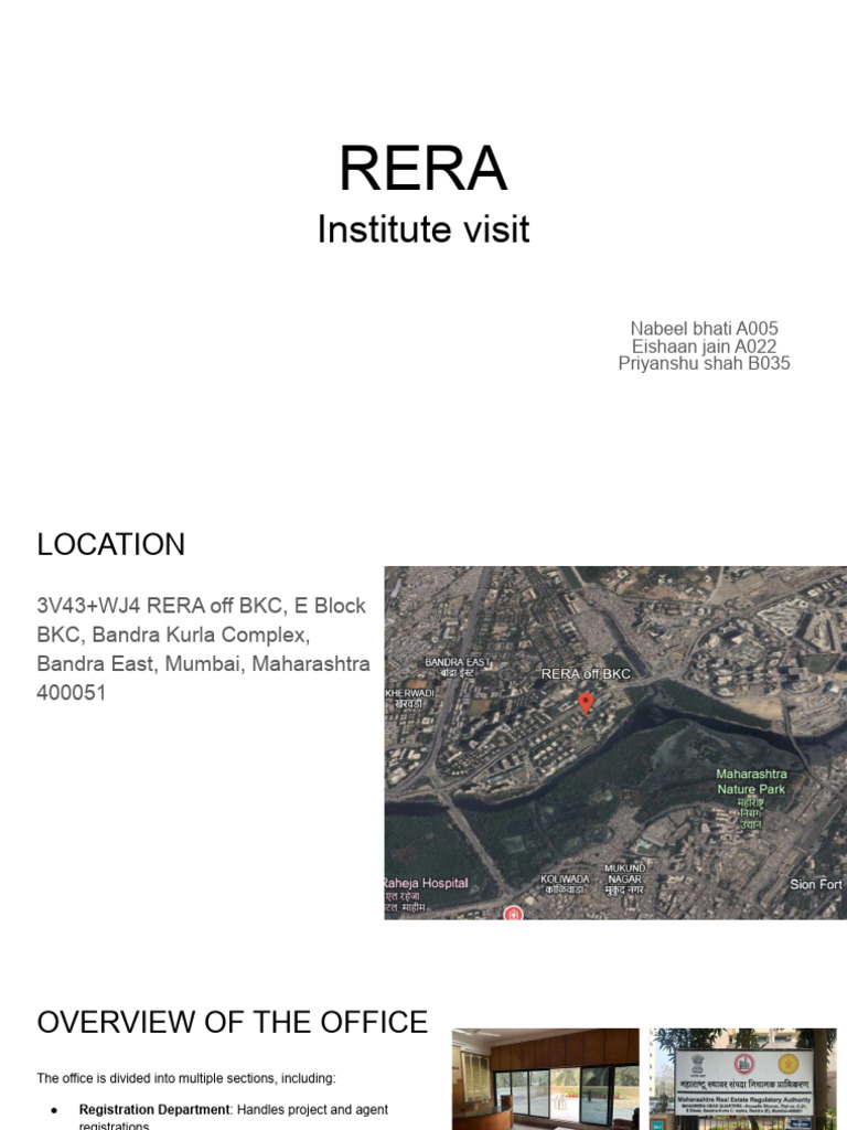 Rera Institute Visit | PDF
