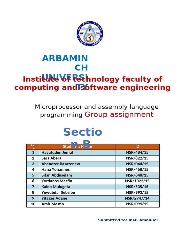 Assembly Assignment Pdf Central Processing Unit Parameter Computer Programming