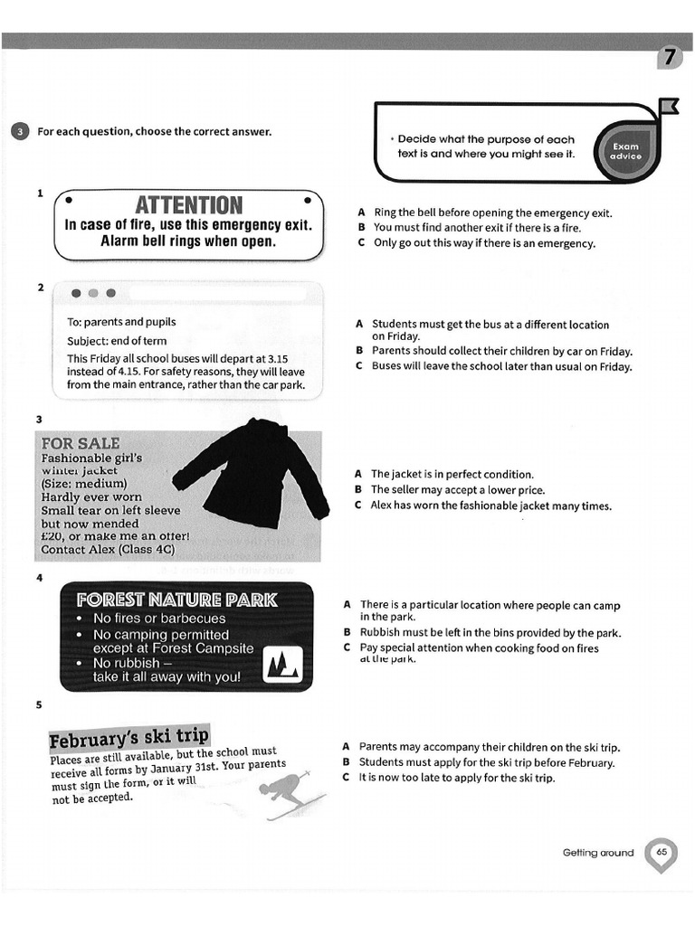 Reading Part 1 | PDF