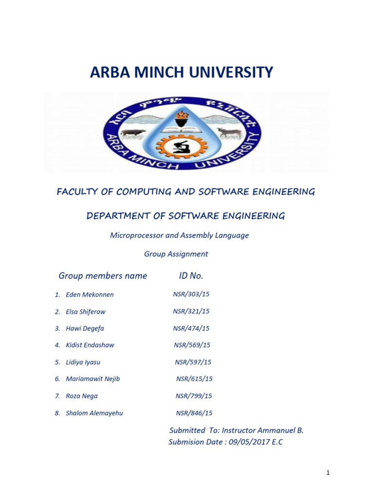 Microprocesser and Assembly Language Assignment | PDF | Central Processing Unit | Computer ...