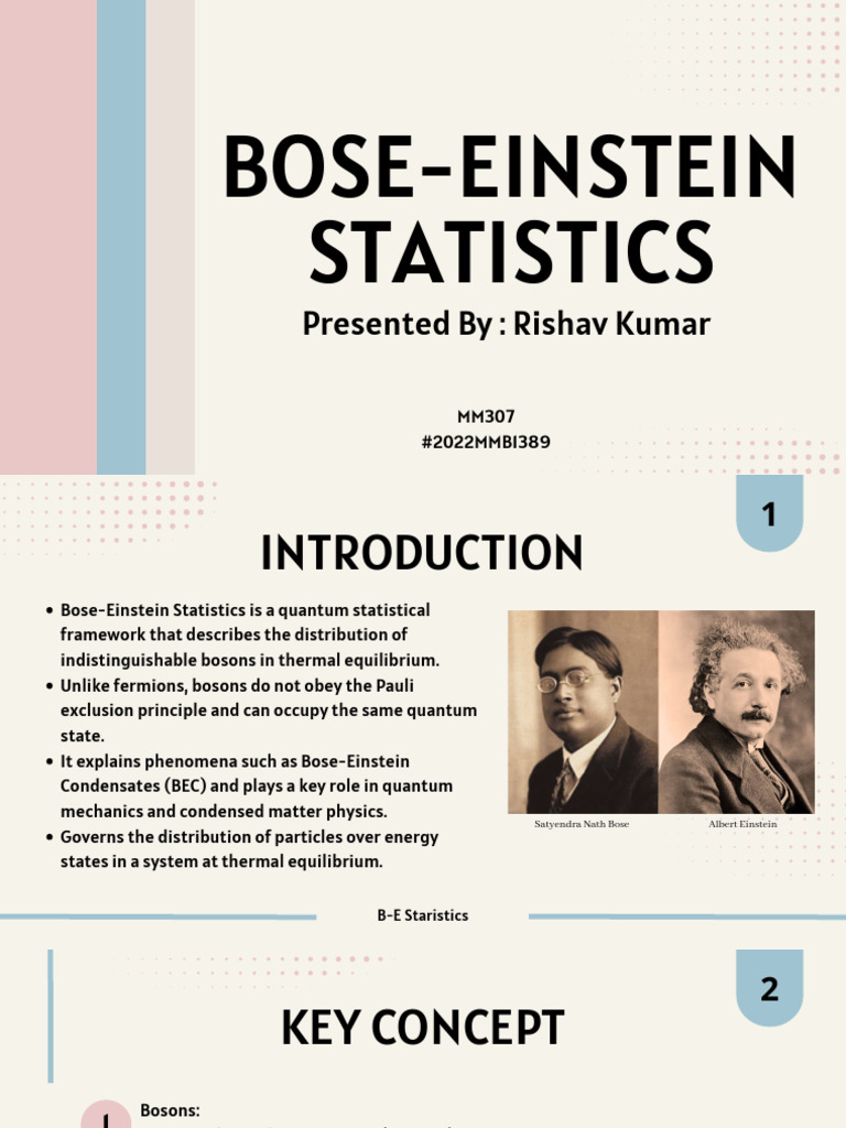 Understanding Bose-Einstein Statistics | PDF | Boson | Elementary Particle