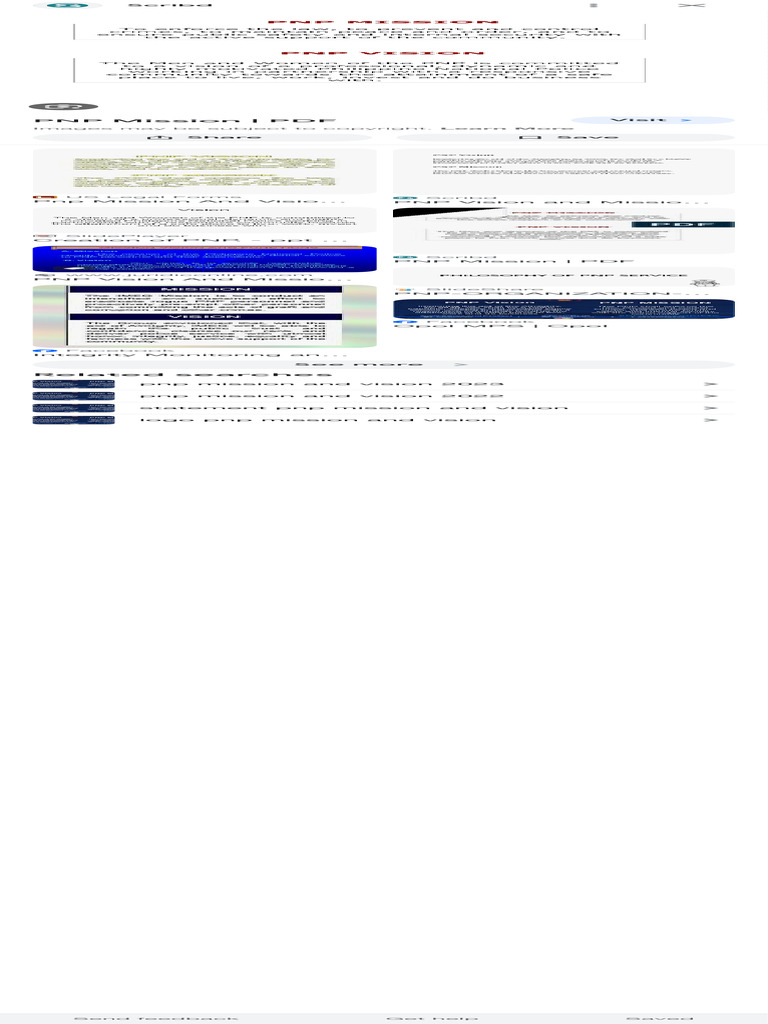 PNP Mission and Vision - Google Search | PDF