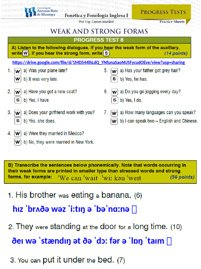 PROGRESS TEST 8 - Weak and Strong Forms | PDF