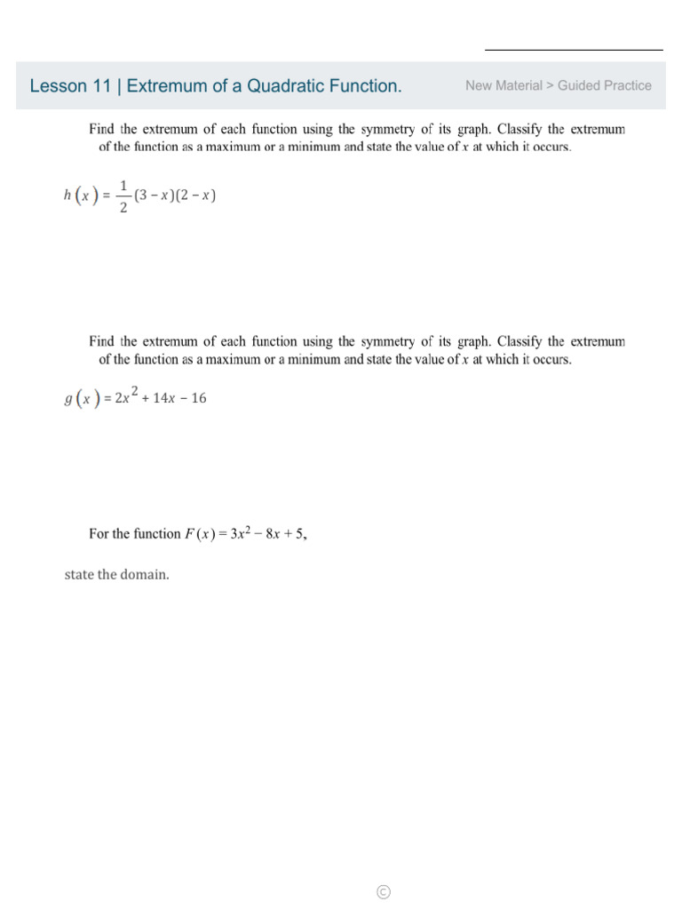 Alg II Hon Tue (W) | PDF