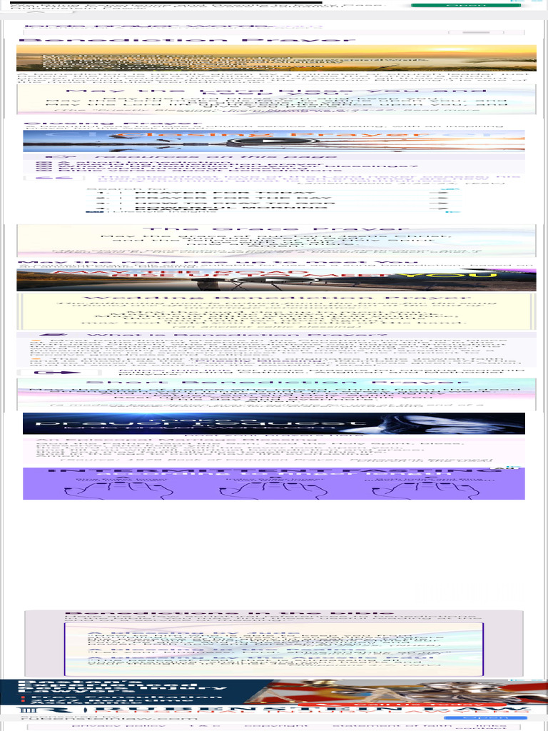 Benediction Prayer Examples | PDF | Blessing | Prayer