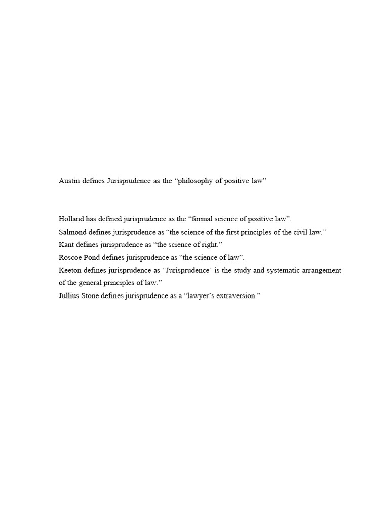 Jurisprudence: Law's Philosophical Study | PDF | Jurisprudence ...