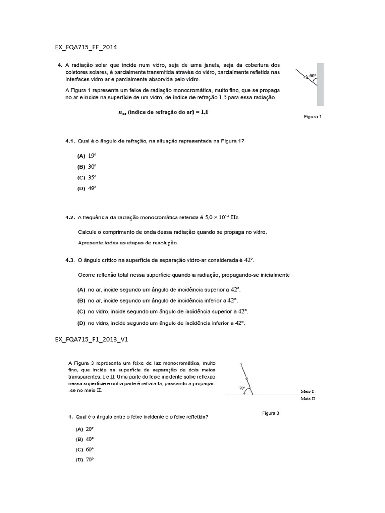 Exercicios Exame | PDF