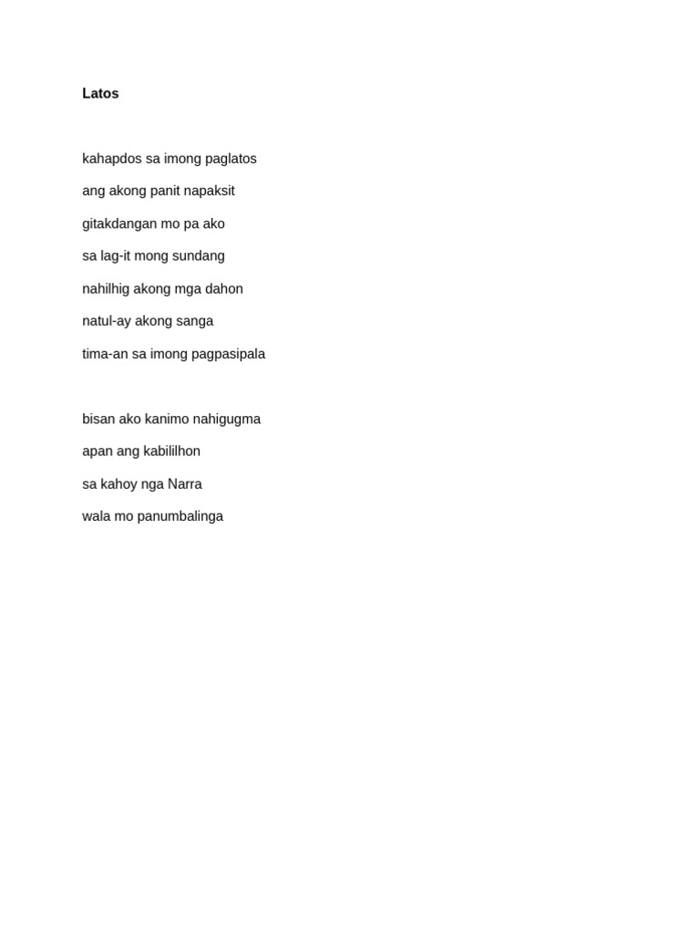 BALAK - John Rey Enario | PDF