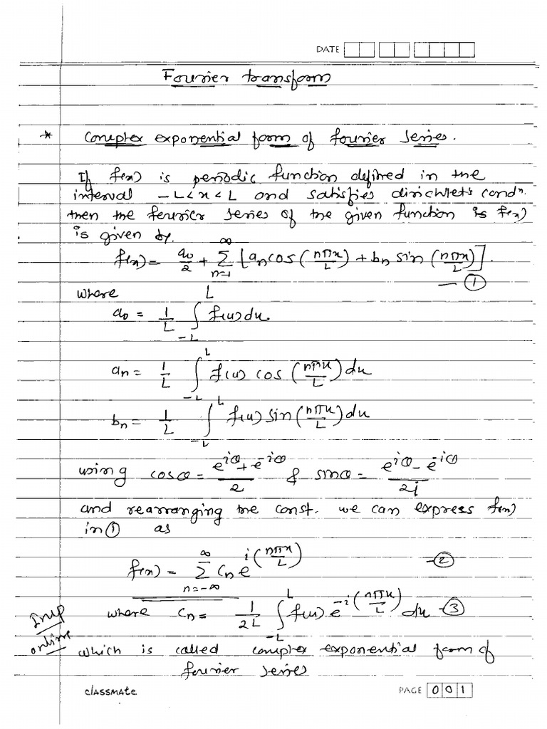Fourier Transform Notes | PDF