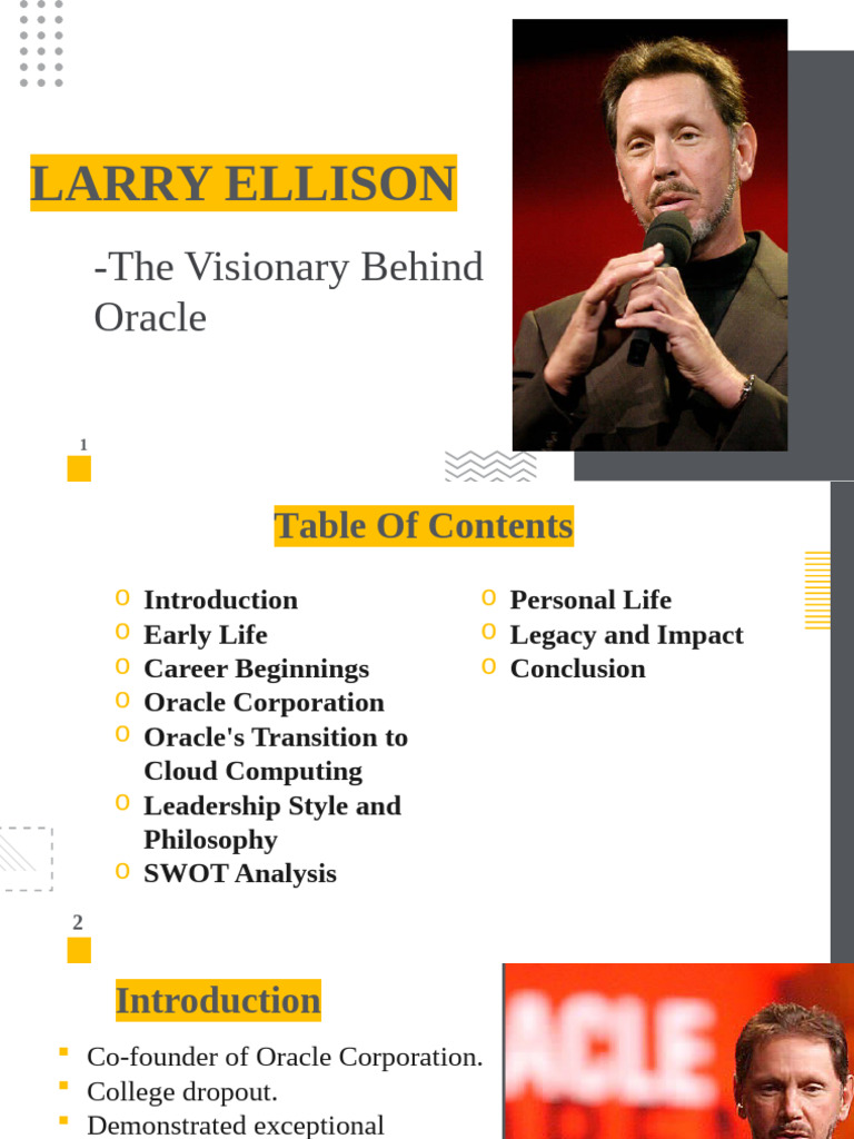 Larry Ellison | PDF | Oracle Corporation | Cloud Computing