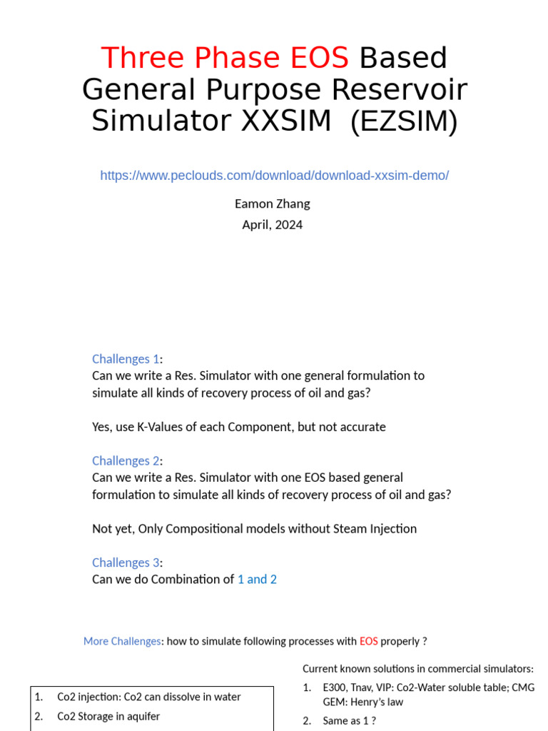 General Purpose Reservoir Simulator XXSIM 2024 | PDF | Phase (Matter ...