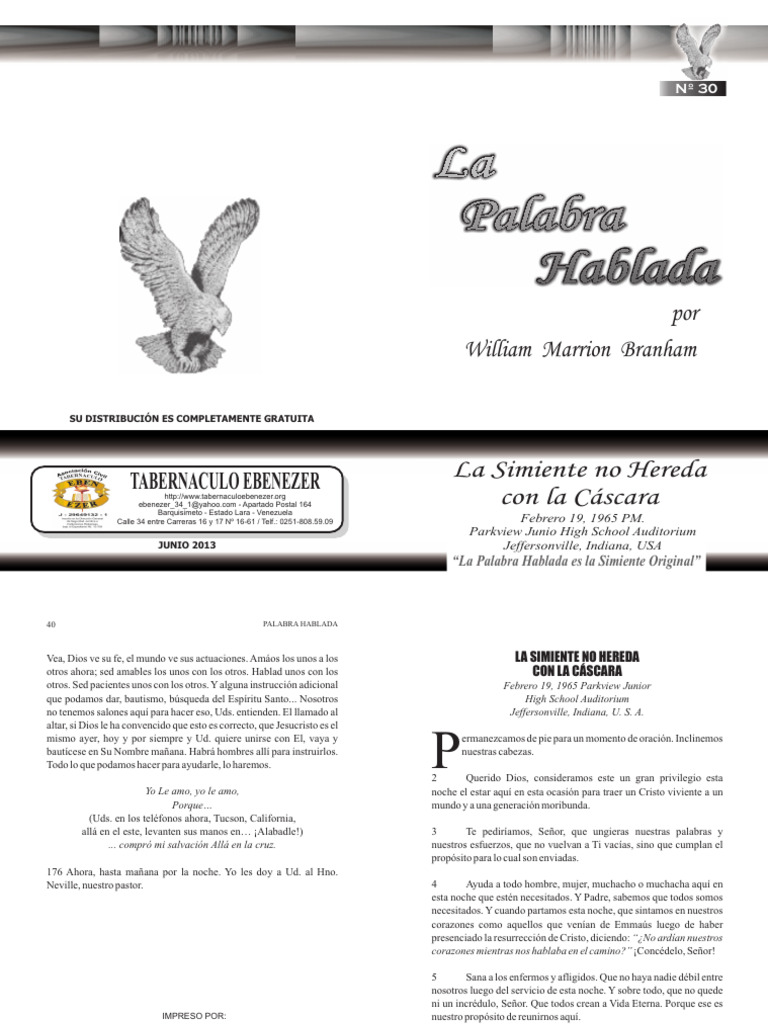 Tabernaculo Ebenezer: William Marrion Branham Por | PDF | Cristo ...