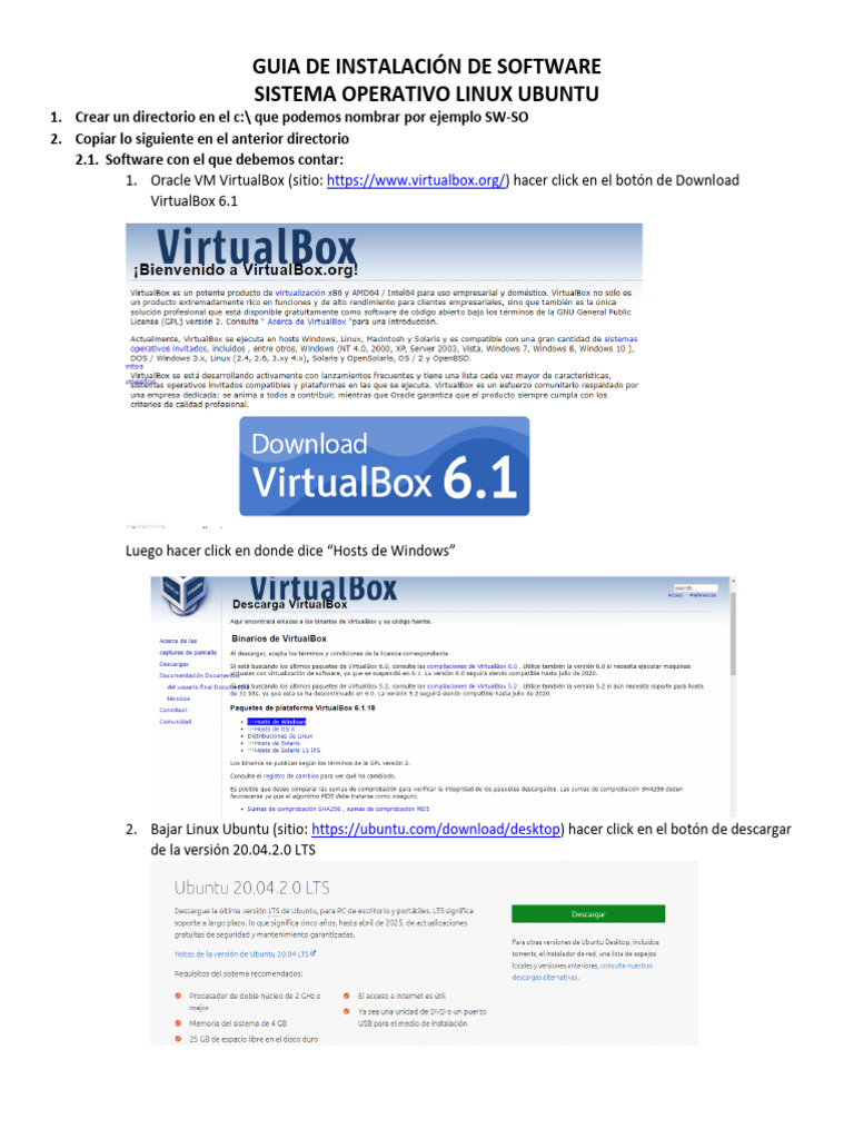 Semana 4 - Guía de Instalación de SO Linux Ubuntu | PDF | Ventana ...