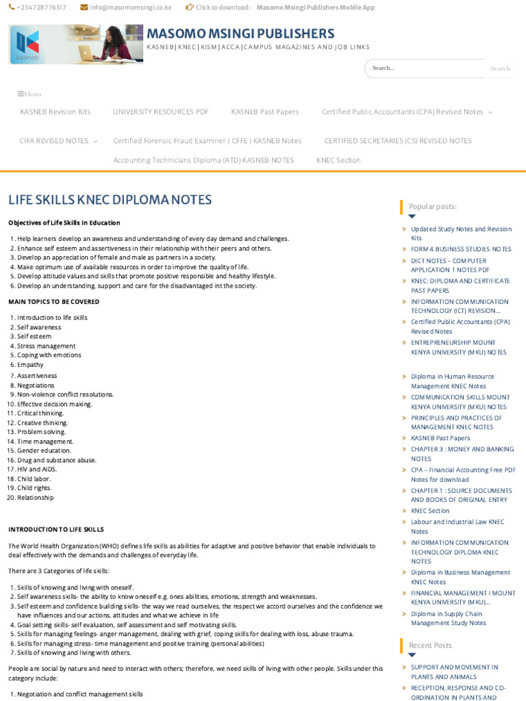 Life Skills Diploma Notes Overview | PDF | Anger | Grief