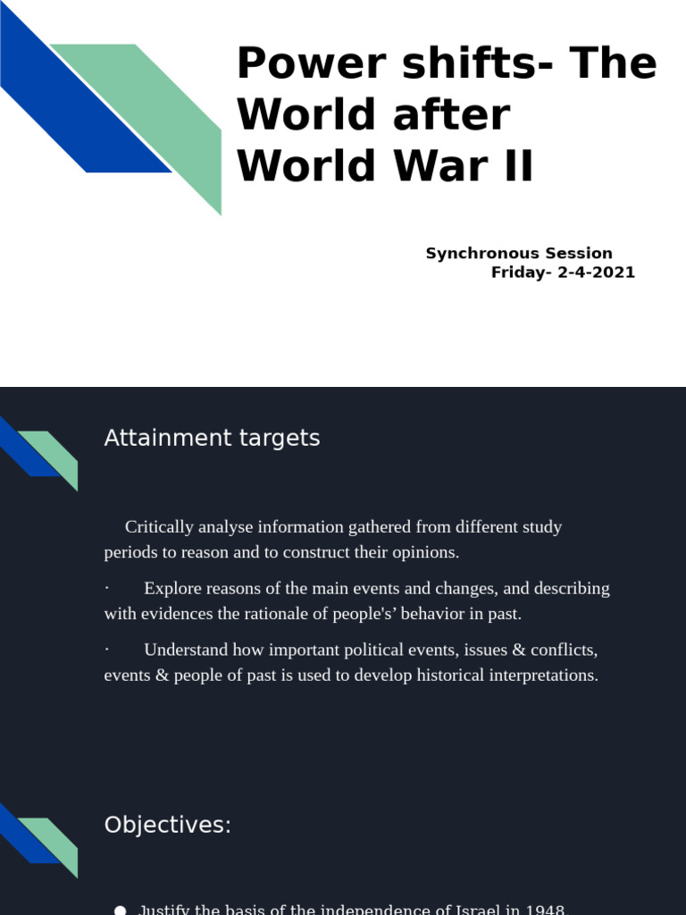 Power Shifts - The World After World War II (1-4-2021) | PDF